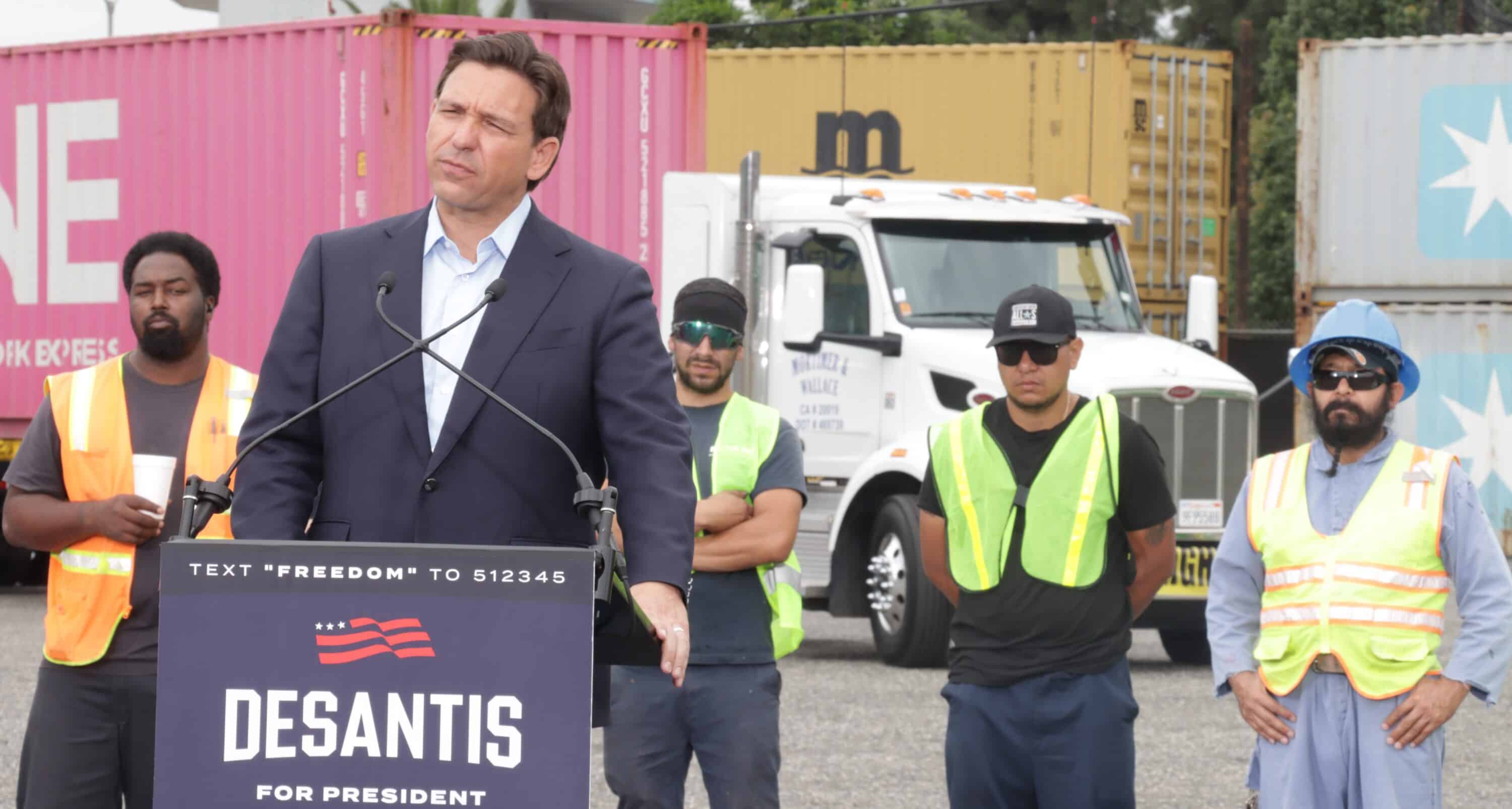 DeSantis attacks diesel truck regulations, promises to deport millions ...